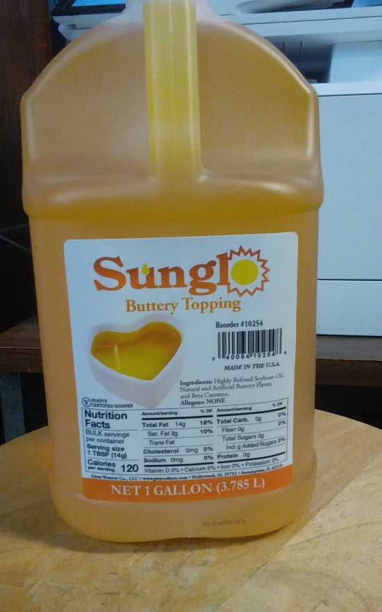 Sun-Glo Buttery topping-Gallon – Fun Time Foods, LLC